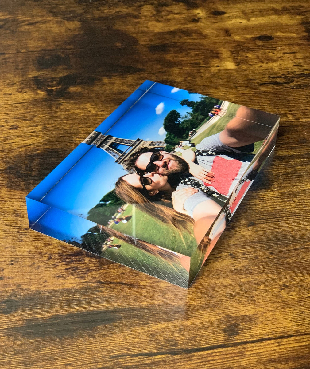 Acrylic Glass Photo Frame Block, Custom Acrylic Photo, Crystal Glass ...